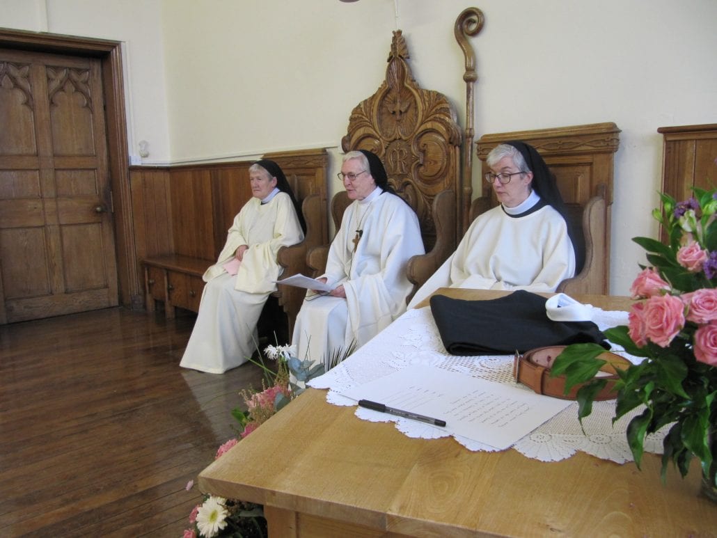 Abbess, Mother Marie Fahy shares with Sister Beatrice and the community ...
